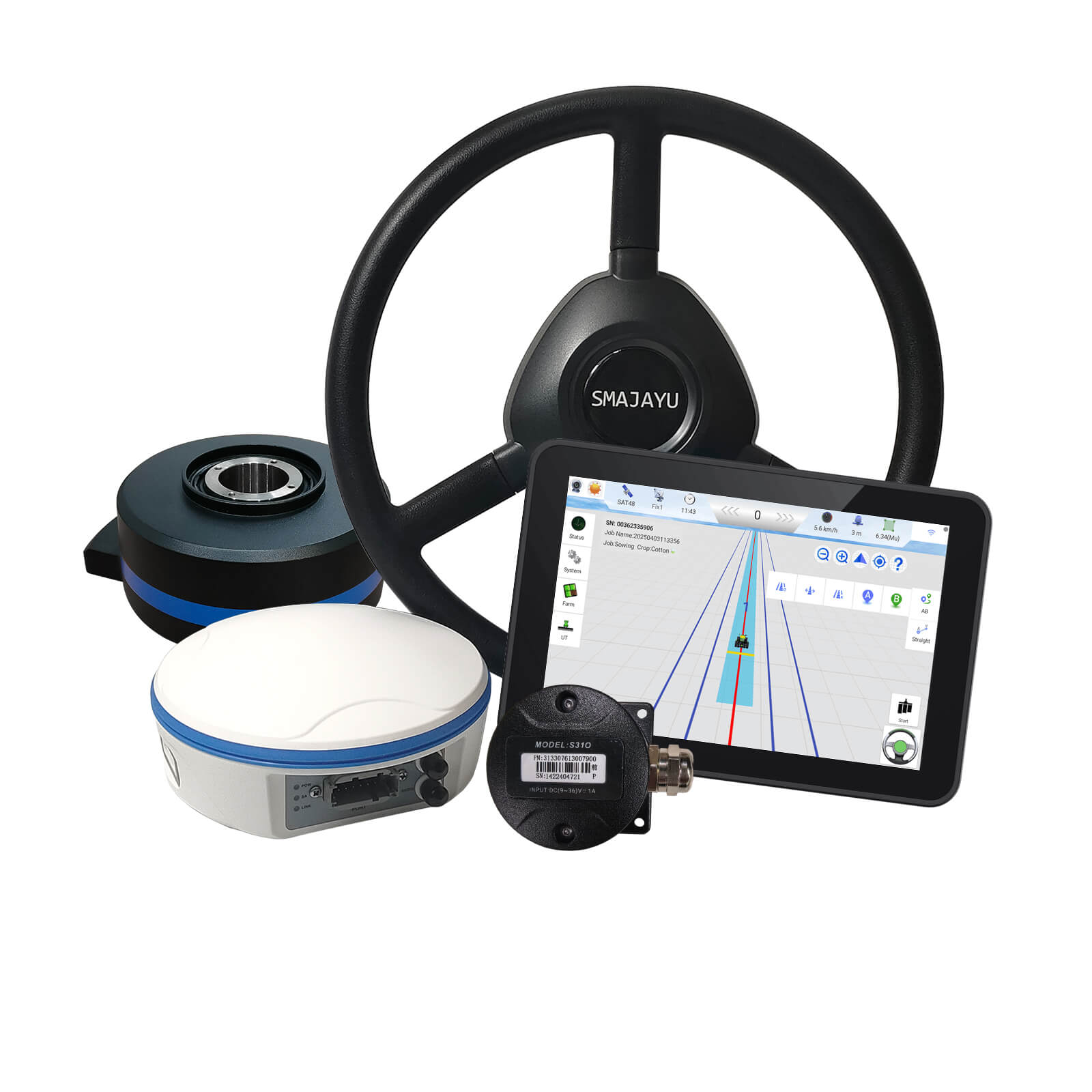 JY305 Tractor GNSS Auto-Steering System - smajayu